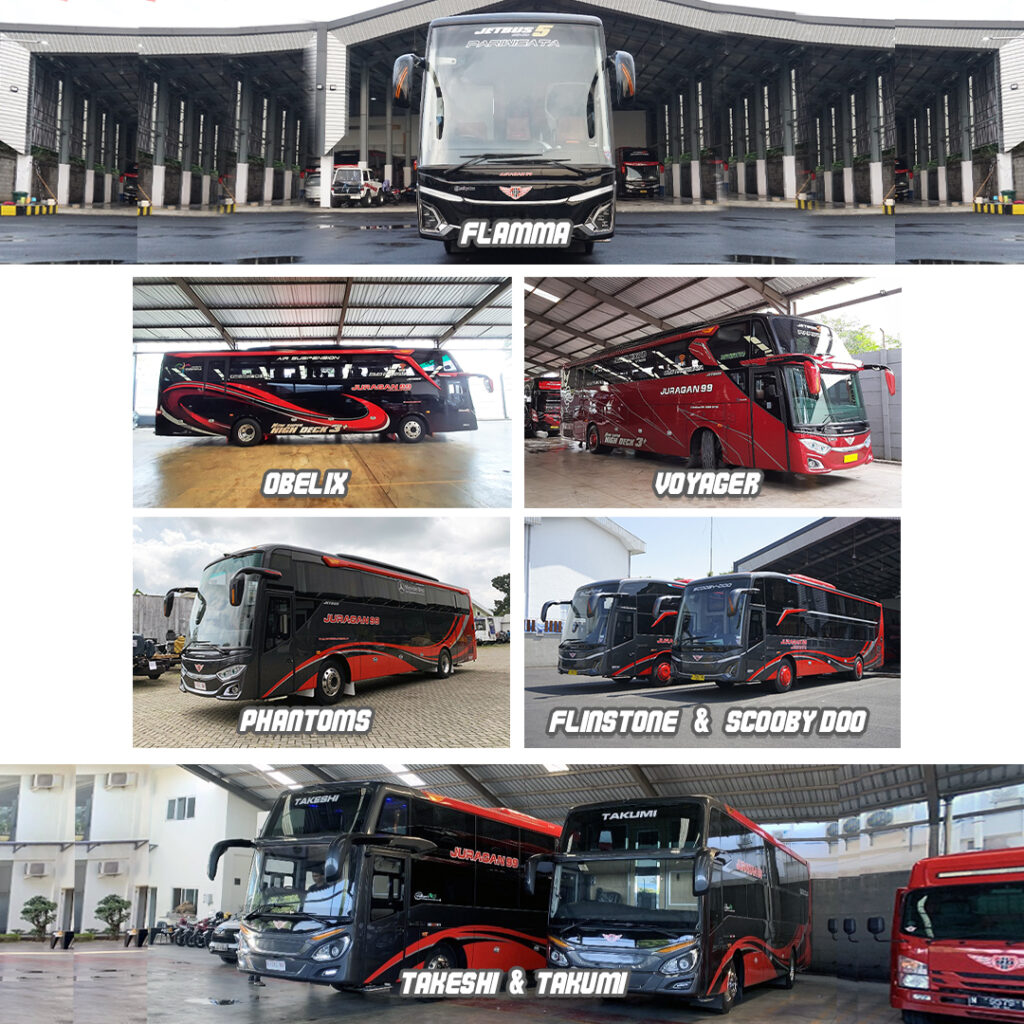 Lucu dan Unik, Nama-Nama Bus Juragan 99 Trans Terinspirasi dari Kartun ...